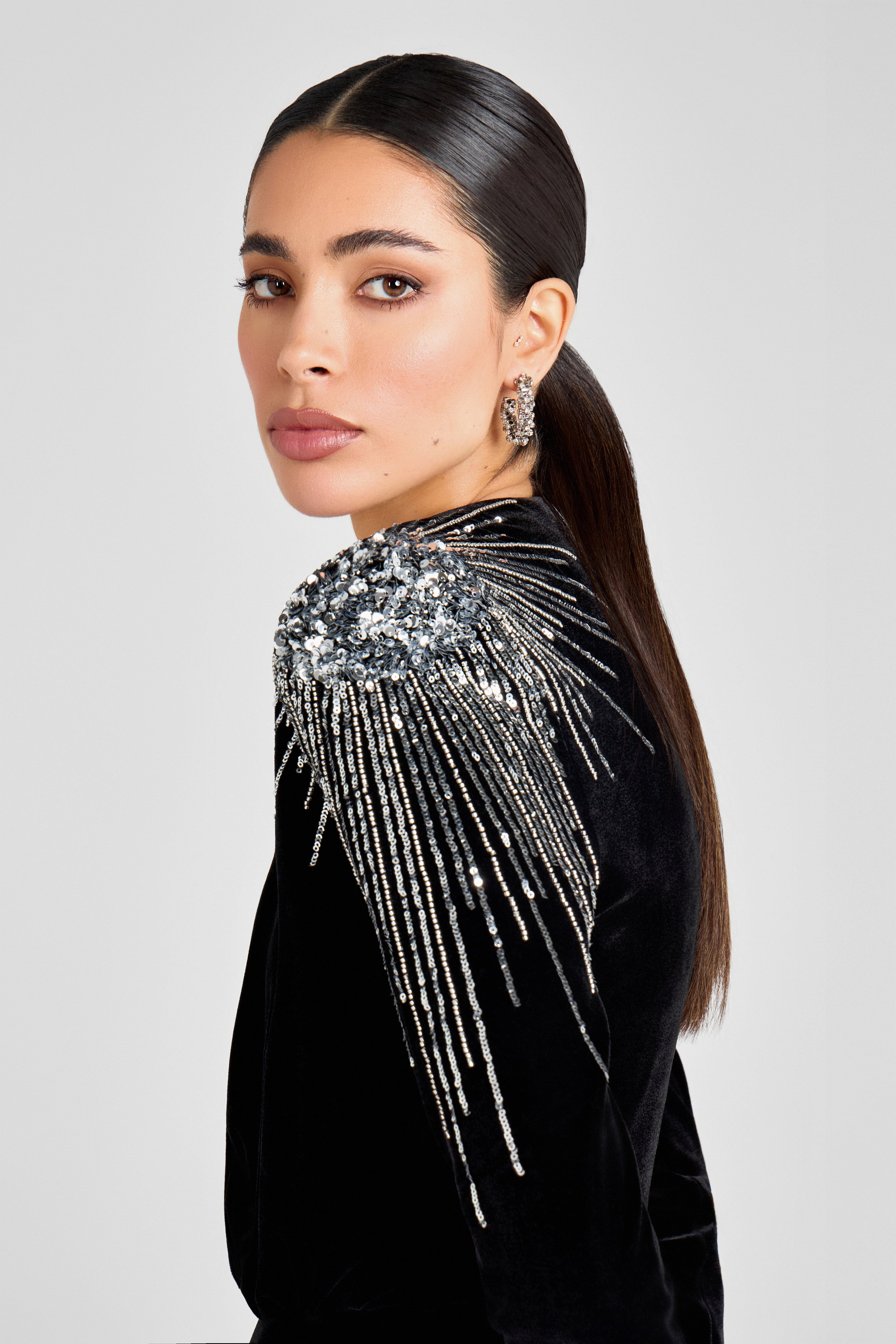 Giselle Black Jumpsuit | NADINE MERABI