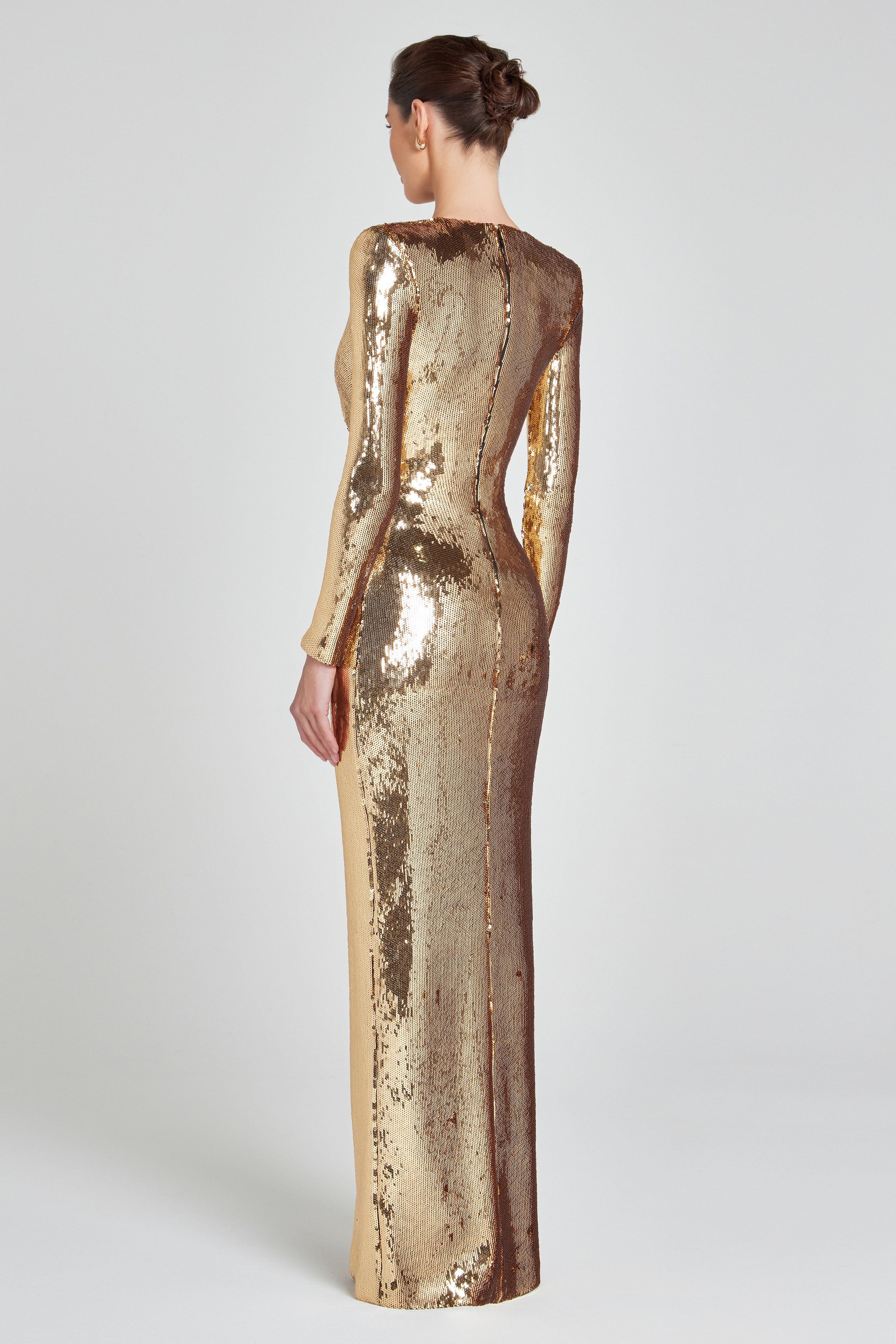 Jennifer Gold Dress | NADINE MERABI