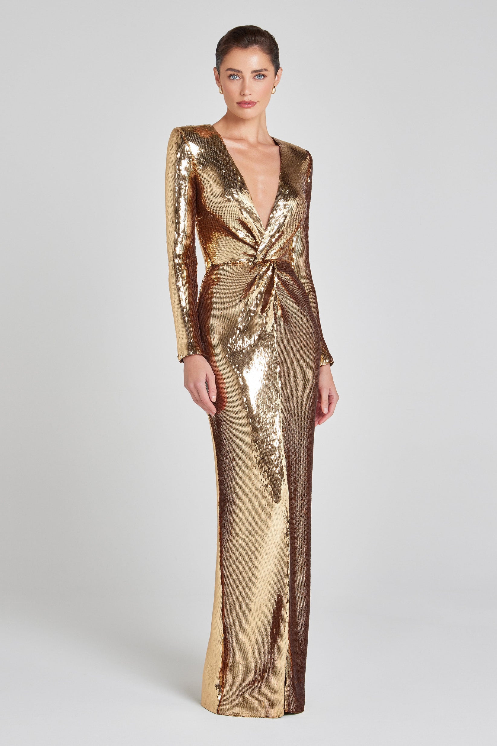 Jennifer Gold Dress | NADINE MERABI