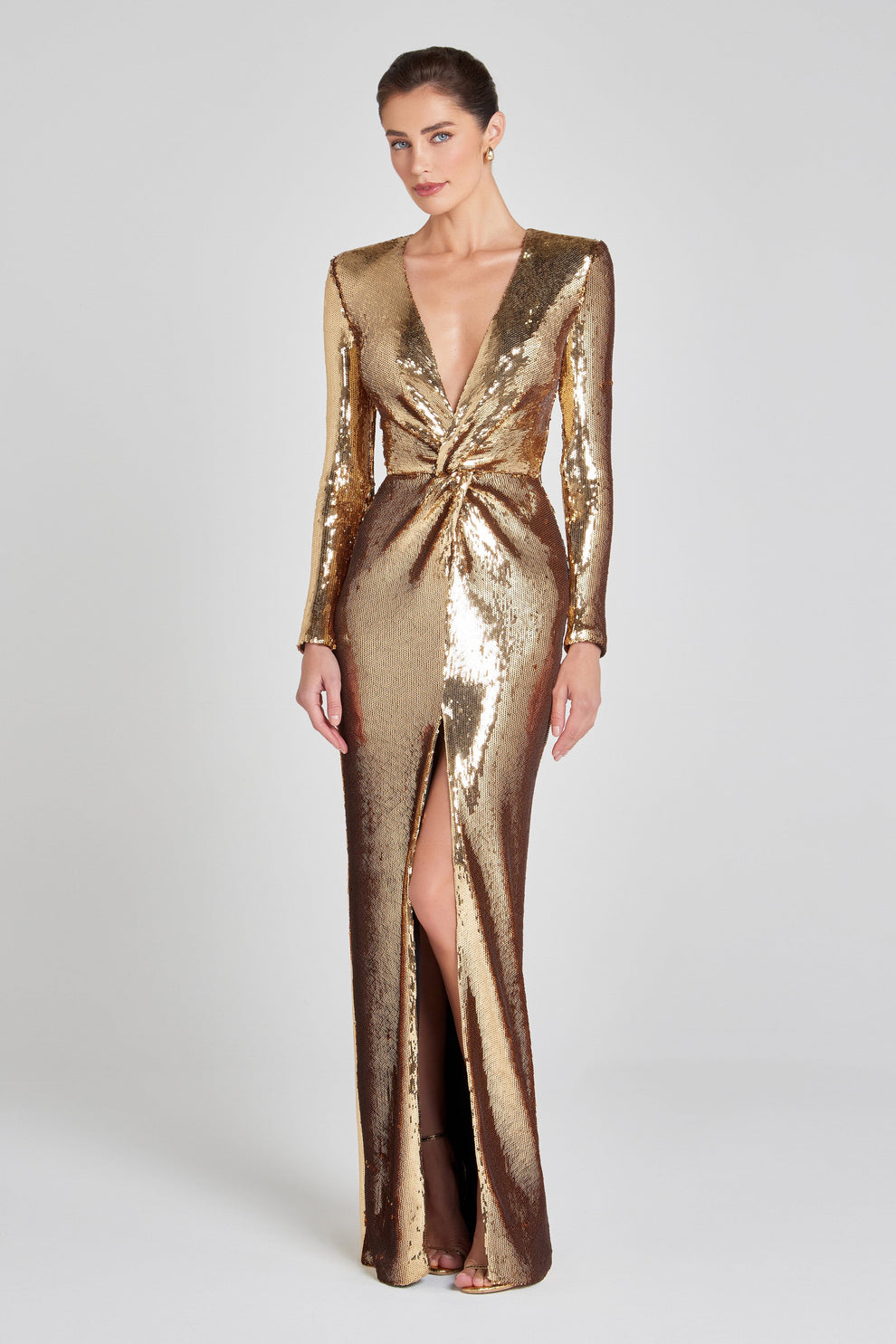 Jennifer Gold Dress | NADINE MERABI
