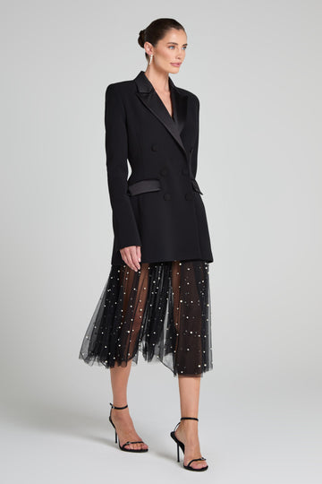 Monica Black Blazer Dress | NADINE MERABI