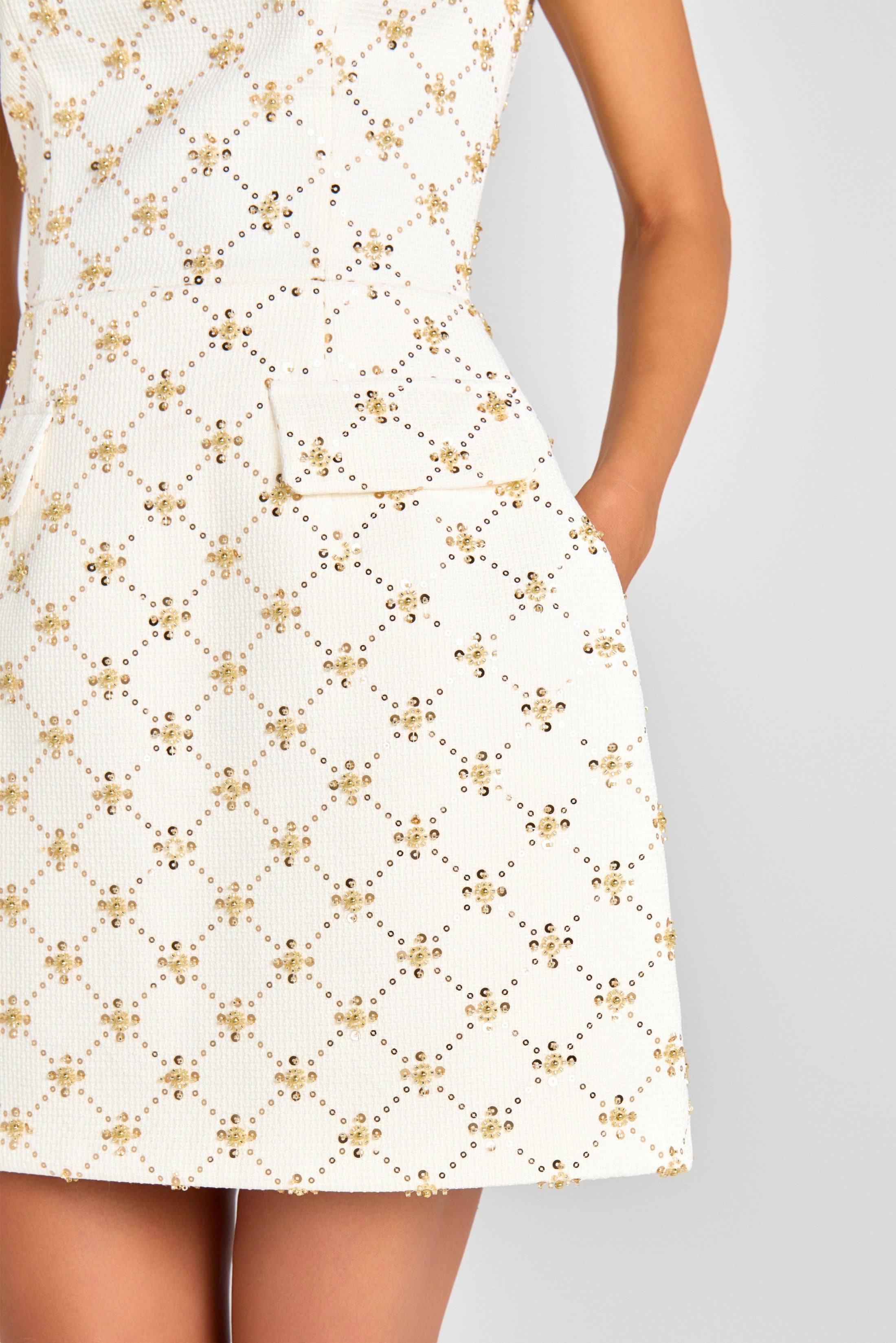 Morgan Ivory Dress | NADINE MERABI