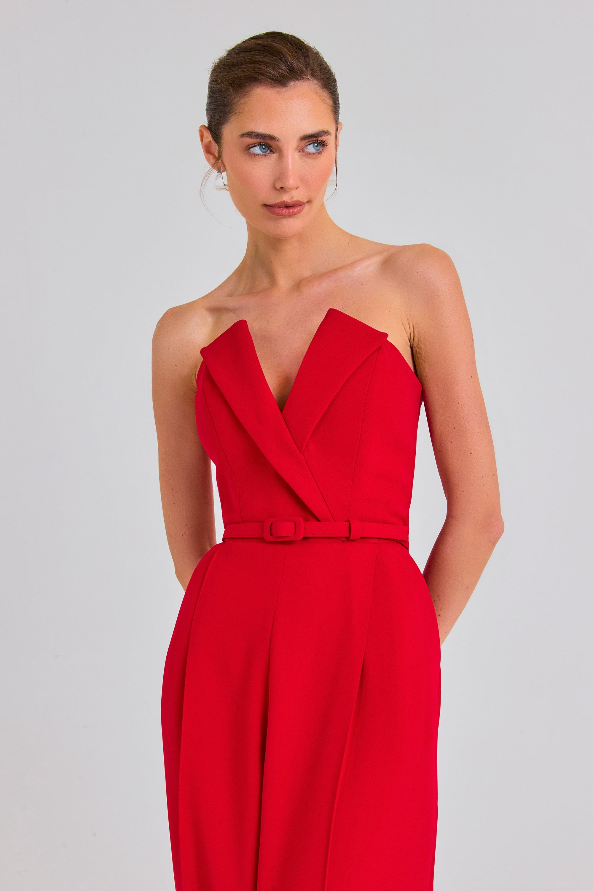 Vanessa Red Jumpsuit | Jumpsuits | NADINE MERABI