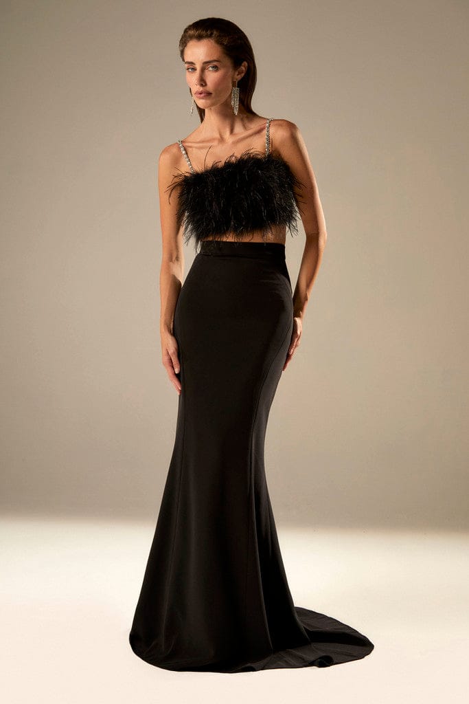 Carolina Black Maxi Skirt – NADINE MERABI
