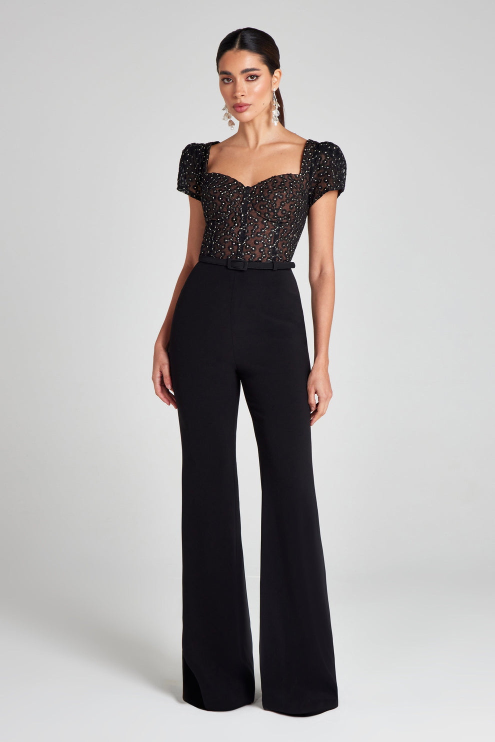 Tamara Black Jumpsuit | NADINE MERABI
